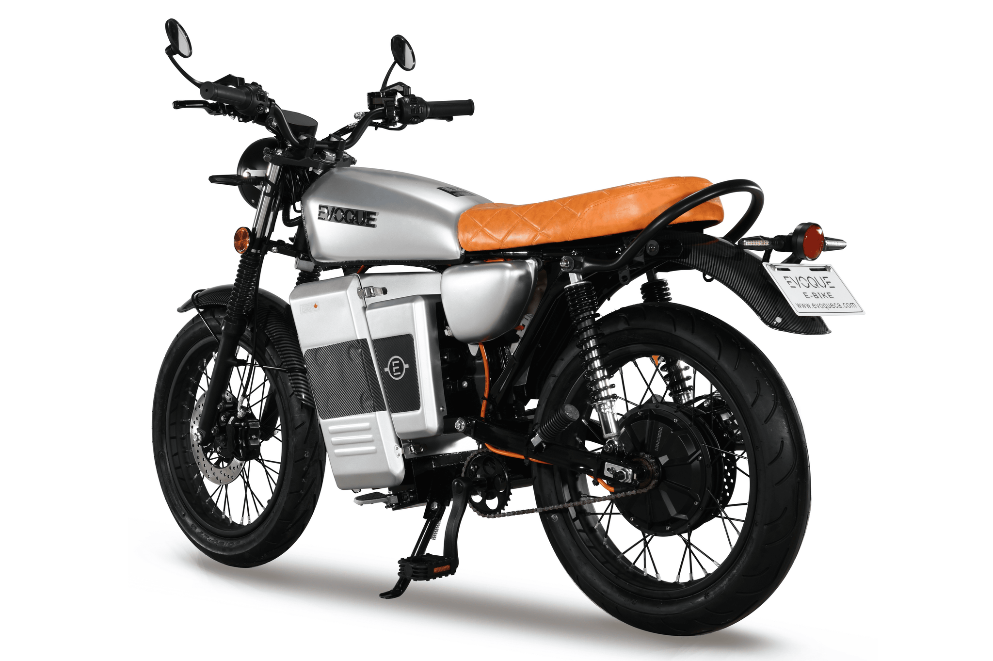 Evoque Legacy | Motorcycle Style E-Bike – Matte Silver / 72v 20ah Lead ...